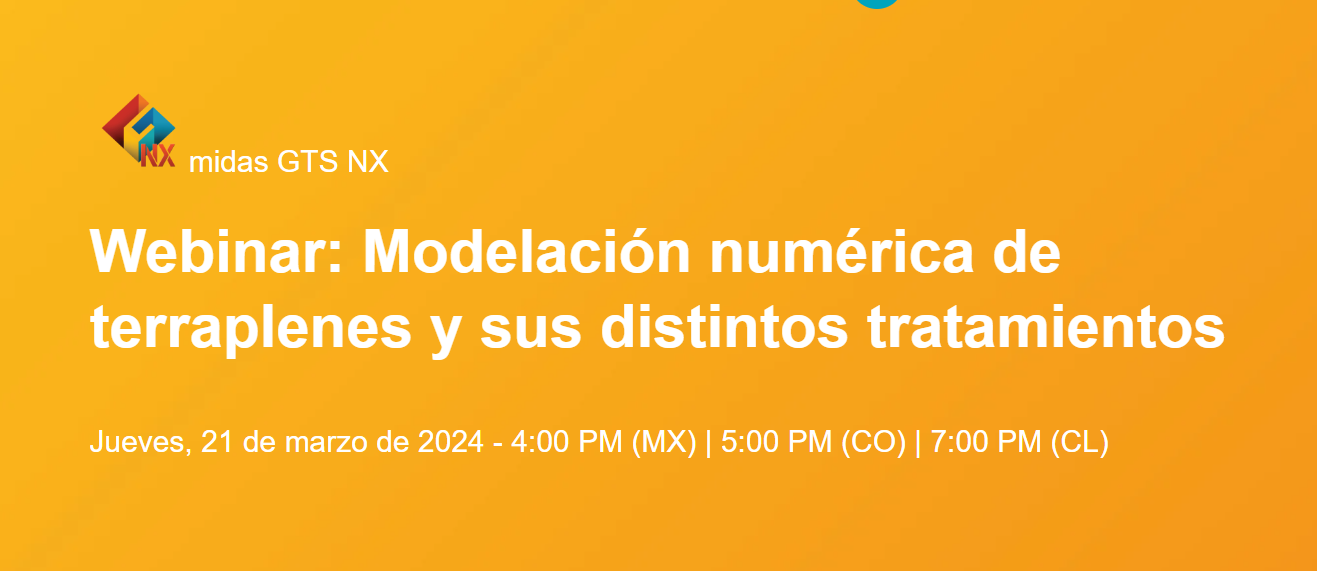 Webinar: Modelación numérica de terraplenes y sus distintos tratamientos